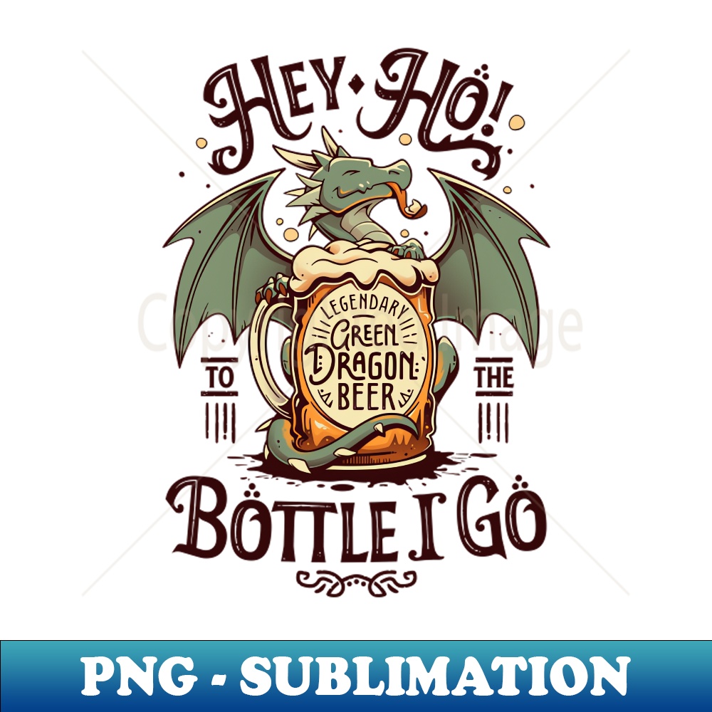 A Dragons Pint - Cute Beer Drinker - Vintage Sublimation PNG | Inspire ...
