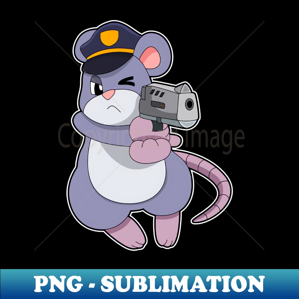 Mouse as Police officer with Police hat - Decorative Sublima | Inspire ...