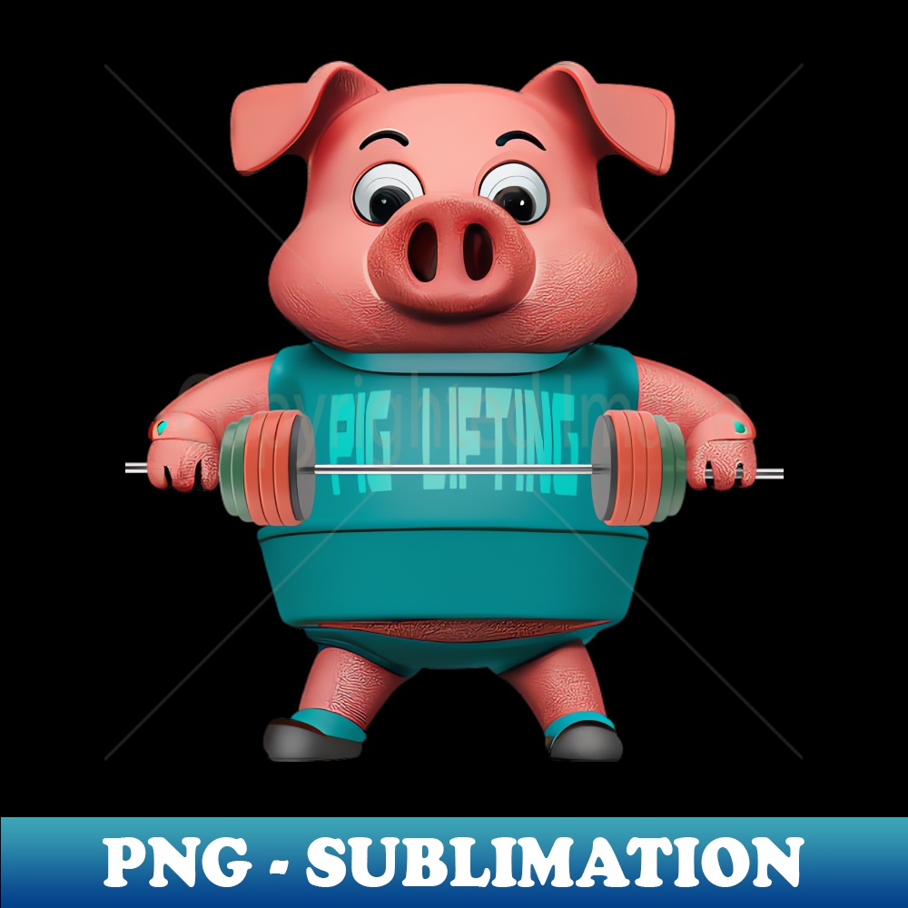 Pig Lifting - Unique Sublimation PNG Download - Instantly Tr - Inspire ...