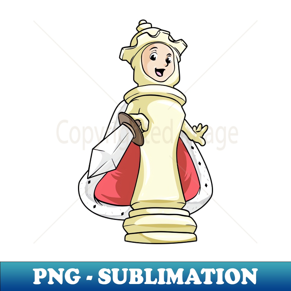 Queen Chess piece at Chess with Sword - Sublimation-Ready PN | Inspire ...