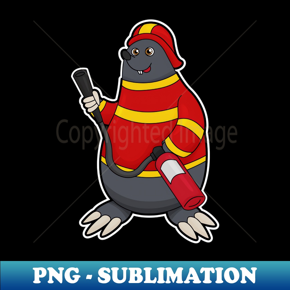Mole as Firefighter with Fire extinguisher - PNG Transparent - Inspire ...