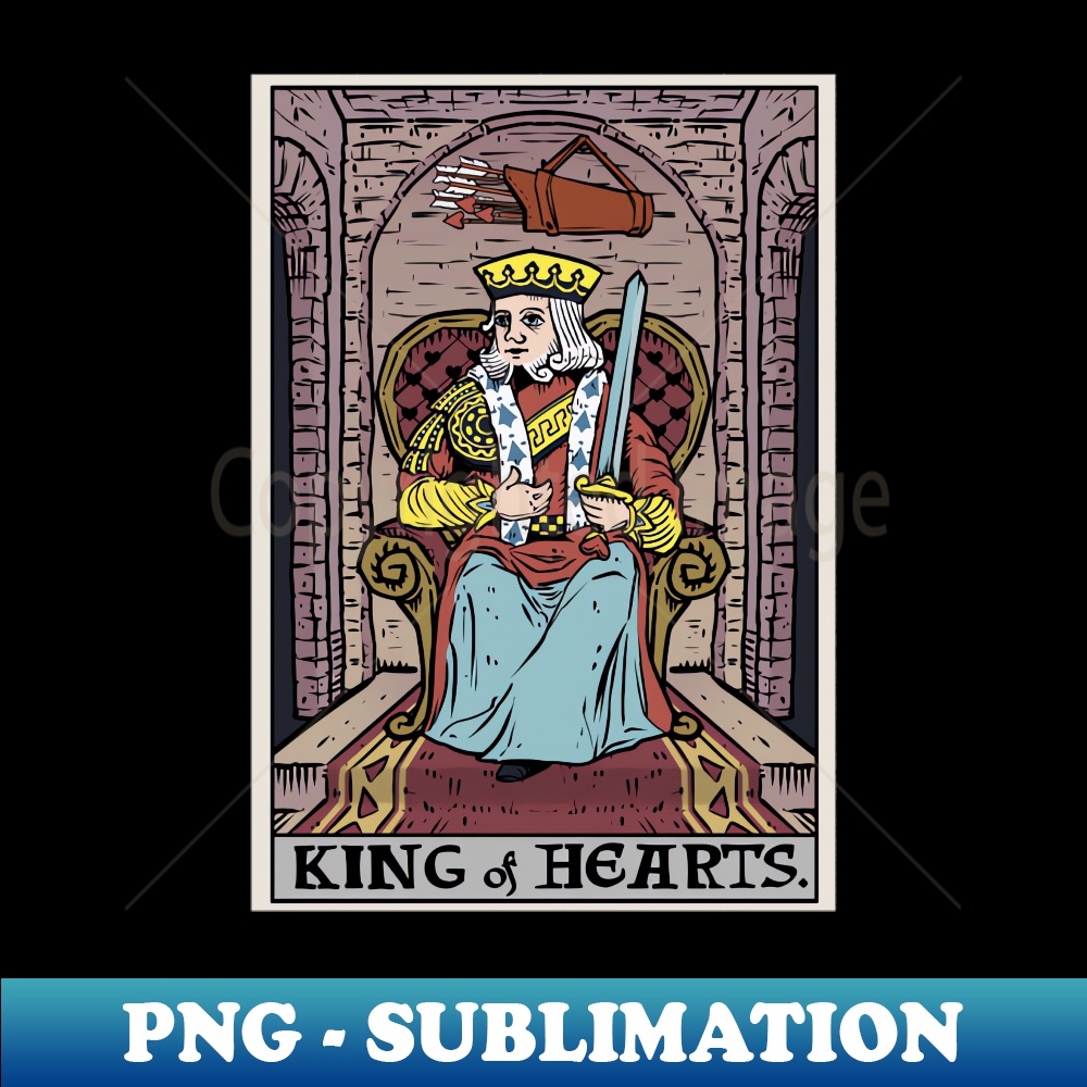 King of Hearts Tarot Card Valentines Day - Modern Sublimatio | Inspire ...