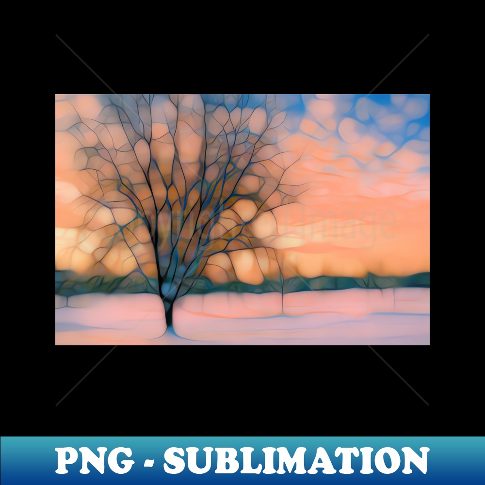 Pastel tree winter landscape - PNG Transparent Sublimation F | Inspire ...