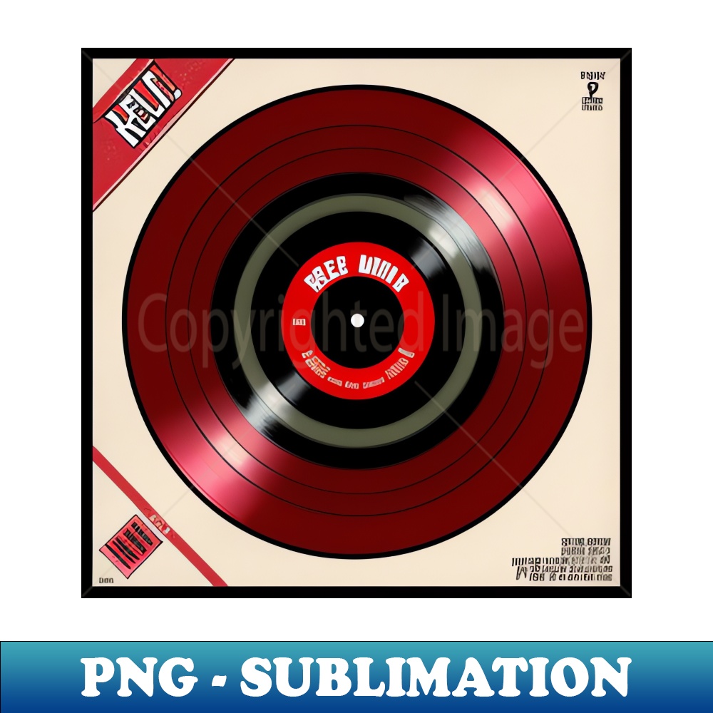 Record Store Merch Vinyl Record Red - Instant Sublimation Di | Inspire ...