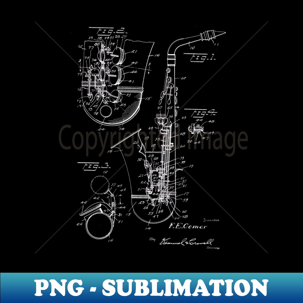Saxophone Alto Sax Patent Cool Saxophonist - Elegant Sublima | Inspire ...
