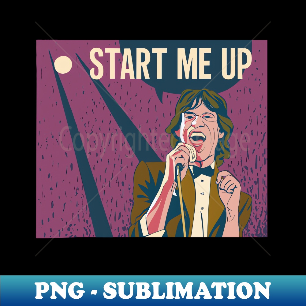 Mick Jagger Start Me Up - PNG Transparent Digital Download F | Inspire ...