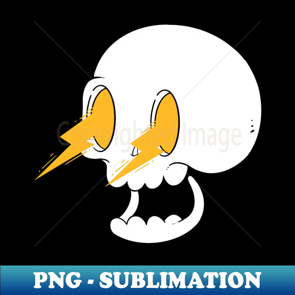 Lightning Skull - Aesthetic Sublimation Digital File - Creat | Inspire Uplift
