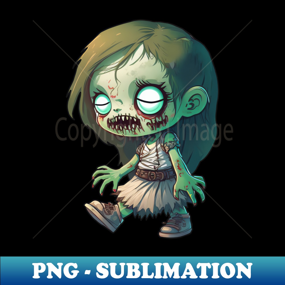 Chibi Zombie Girl Sleep Walking - Instant PNG Sublimation Do | Inspire ...