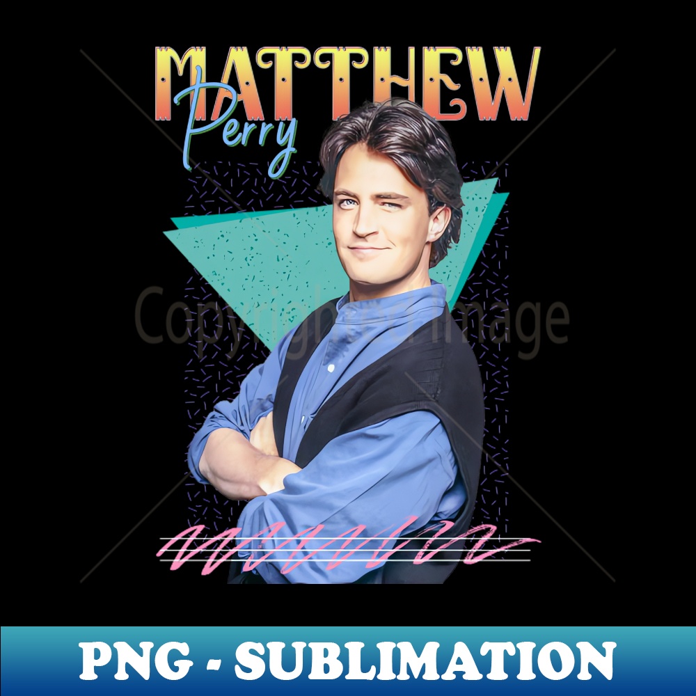 Matthew Perry 1987s Retro Aesthetic Fan Art - Exclusive PNG - Inspire ...