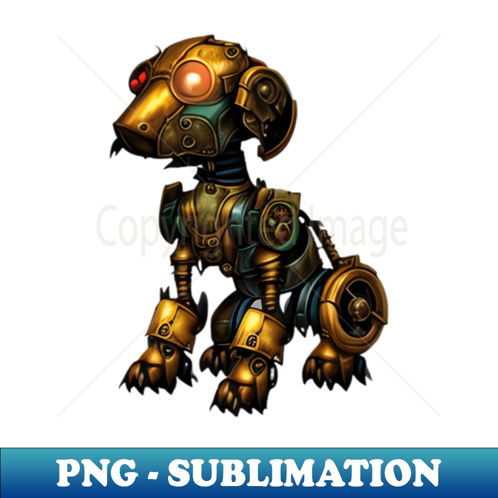 Steampunk Robot Dog - Digital Sublimation Download File - Vi | Inspire ...
