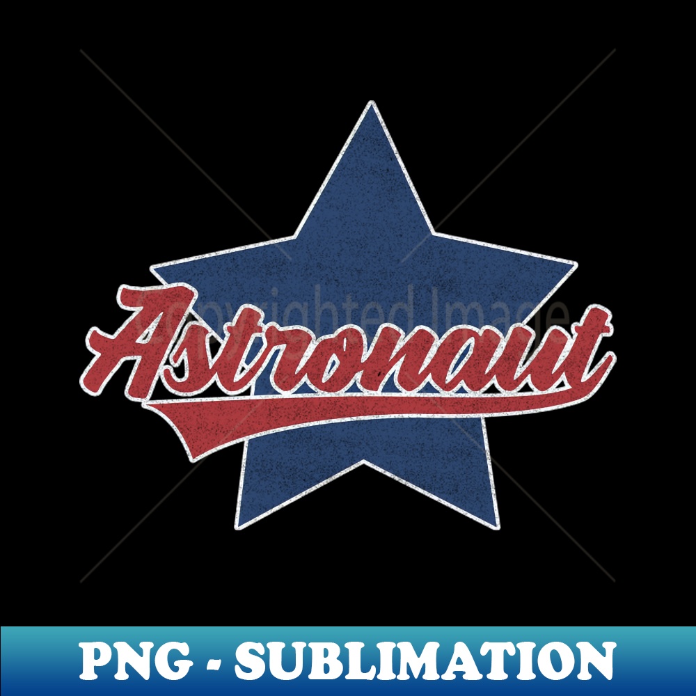 nasa astronaut lettering text with star vintage style - Prem | Inspire ...