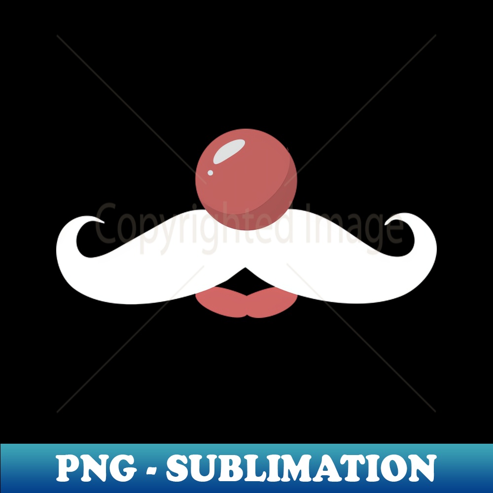 White Mustache Red Nose - Professional Sublimation Digital D | Inspire ...