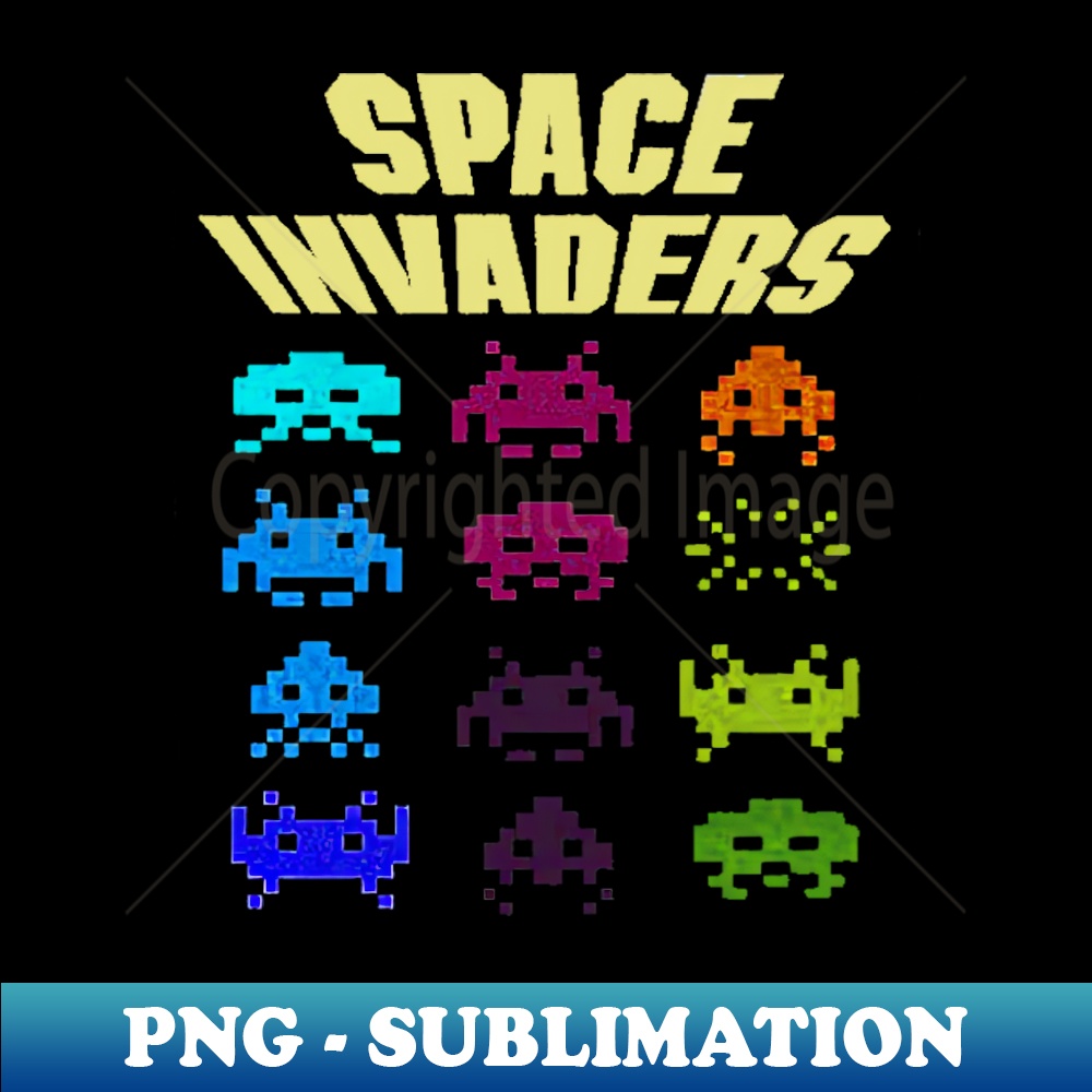 Space Invaders Retro Gaming Vintage - PNG Transparent Digita | Inspire ...