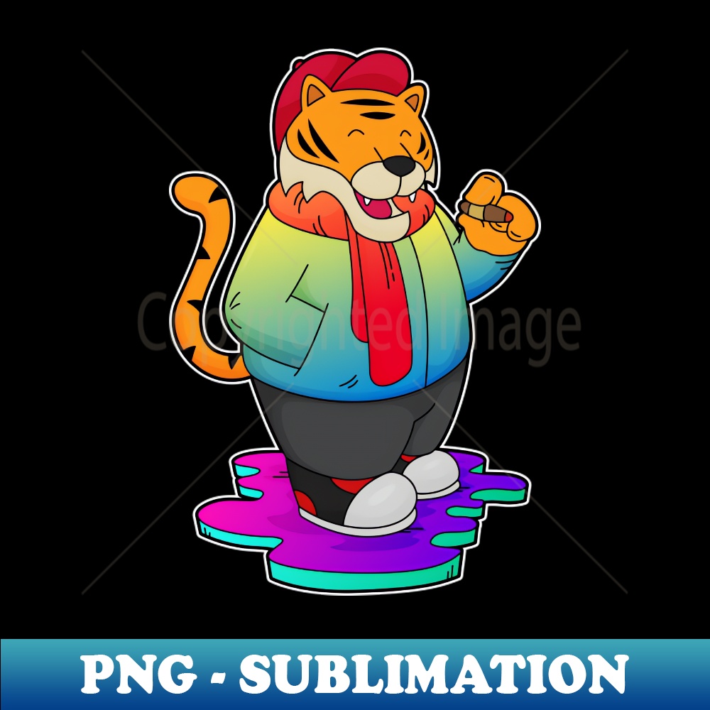 Tiger with Cigar - Exclusive Sublimation Digital File - Spic - Inspire ...