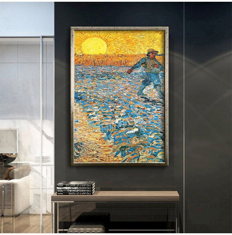 Vincent Van Gogh Field Worker At Sunset Canvas Painting Wall - Inspire ...