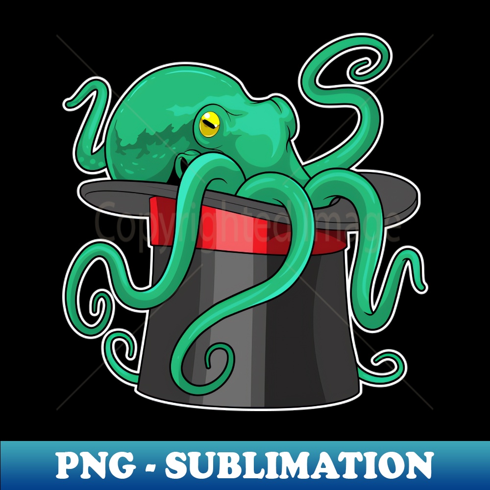 Octopus Wizard Top hat - Exclusive Sublimation Digital File - Inspire ...