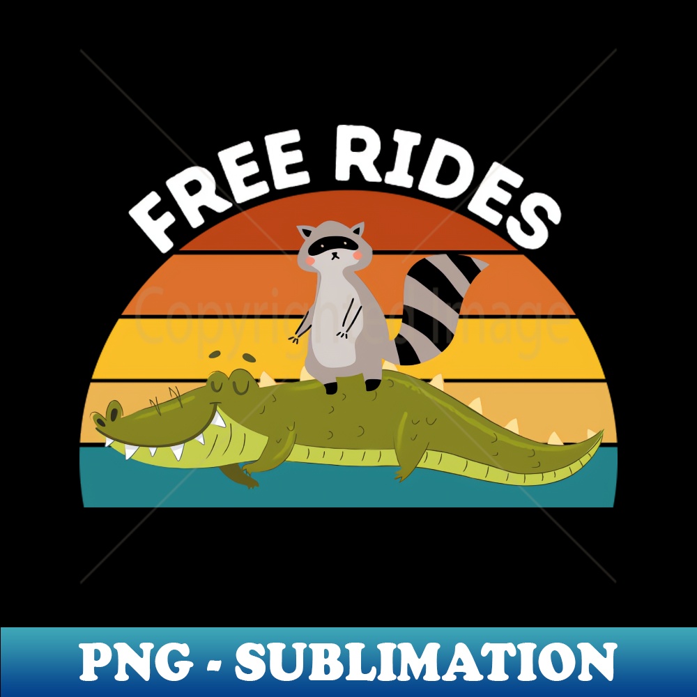 Raccoon Riding a Crocodile - Professional Sublimation Digita | Inspire ...