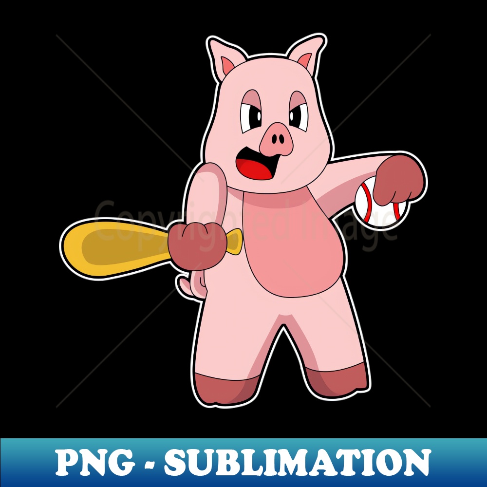 Pig Baseball Baseball bat - PNG Sublimation Digital Download | Inspire ...