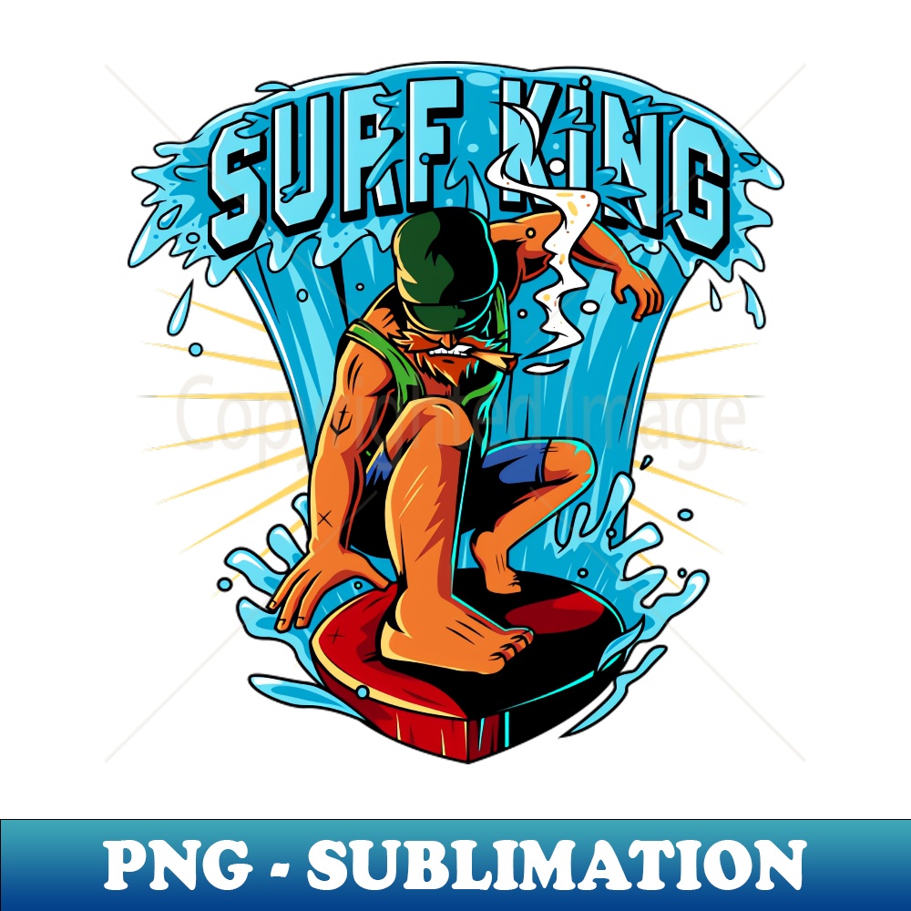 Surf King - Aesthetic Sublimation Digital File - Bold & Eye- - Inspire ...
