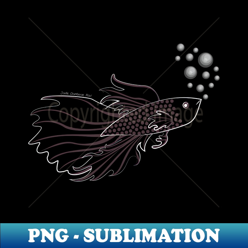 Black Beta Fish Making a Bubble Nest - Modern Sublimation PN | Inspire ...