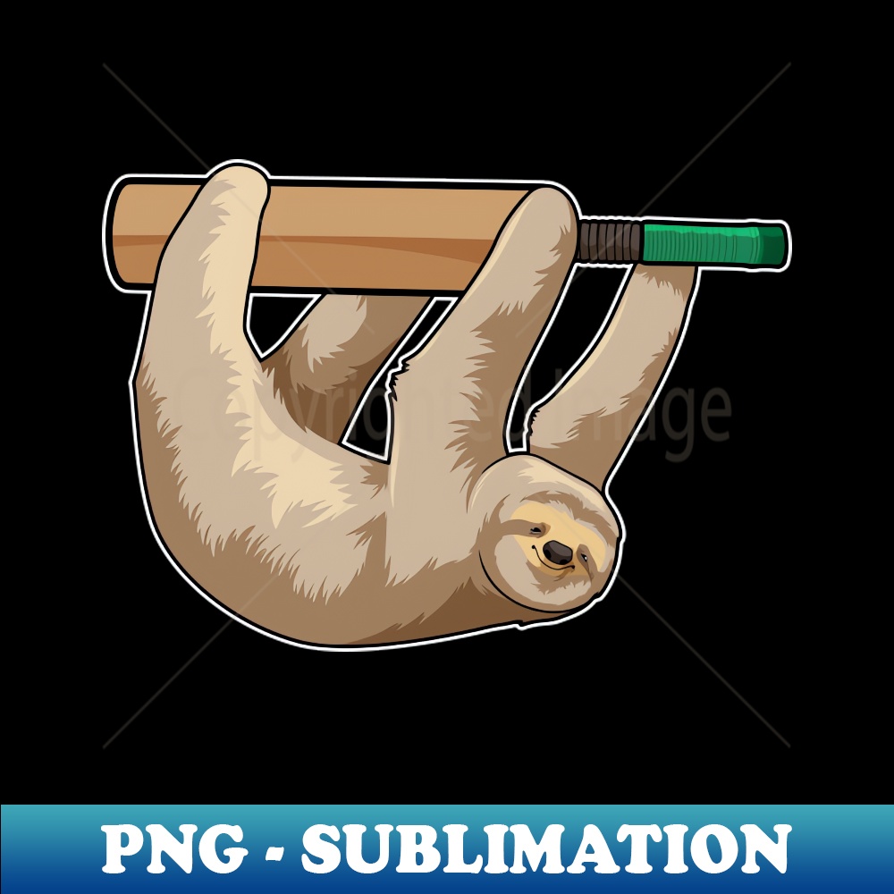 Sloth at Cricket with Cricket bat - Stylish Sublimation Digi | Inspire ...