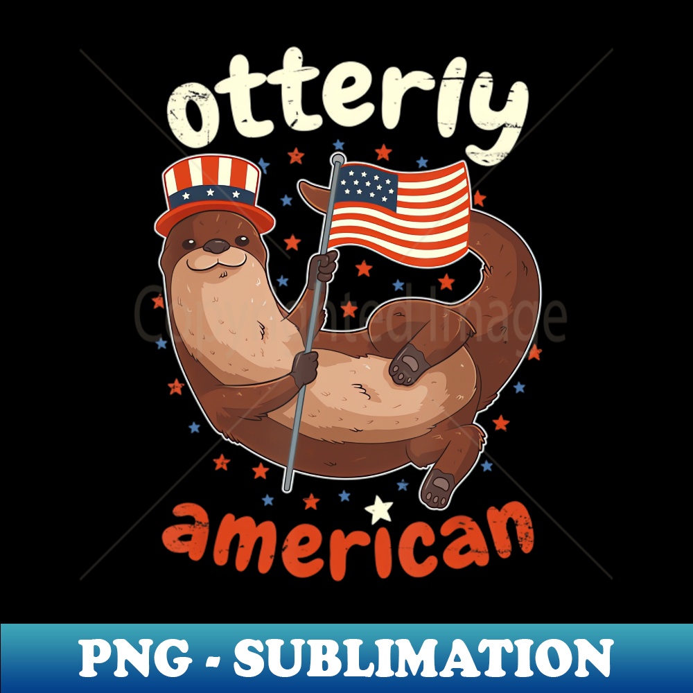 Patriotic Otterly American Flag 4th of July Otter Uncle Sam | Inspire ...