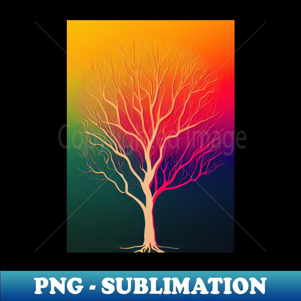 Prismatic Lonely Tree - Vibrant Colored Whimsical - Abstract | Inspire ...