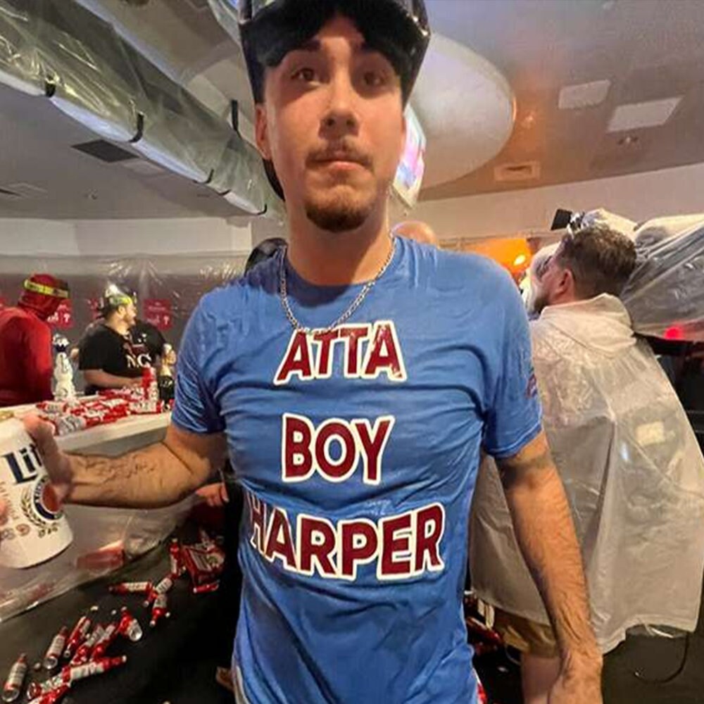 Atta Boy Harper Shirt, Orion Kerkerings TShirt Phillies Hood | Inspire Uplift