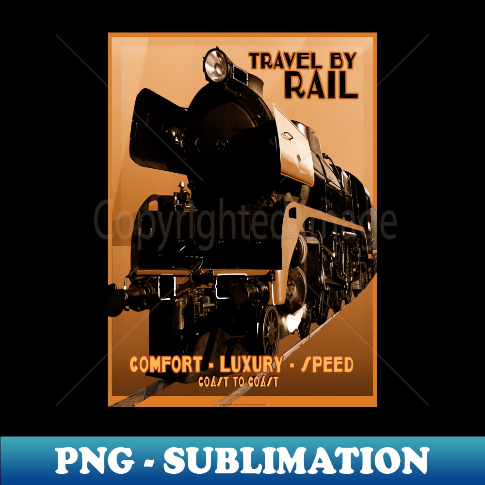 Retro Steam Rail Travel06 - Trendy Sublimation Digital Downl | Inspire Uplift