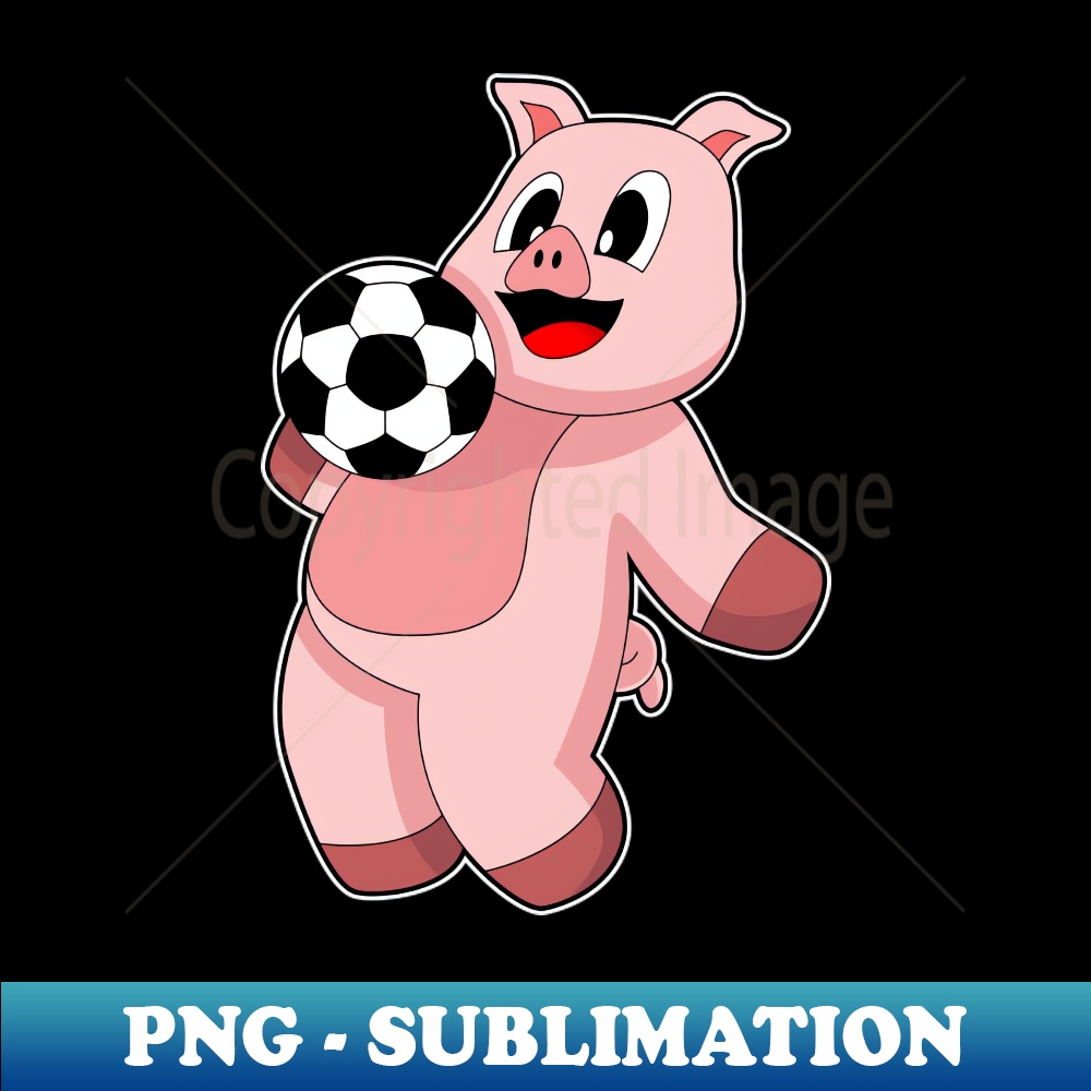 Pig Soccer player Soccer - PNG Transparent Sublimation File | Inspire ...