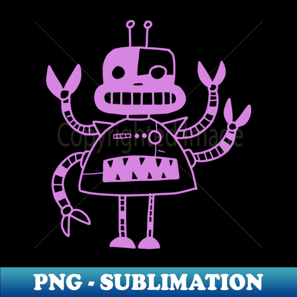 Pink Robot - Elegant Sublimation PNG Download - Enhance Your - Inspire ...