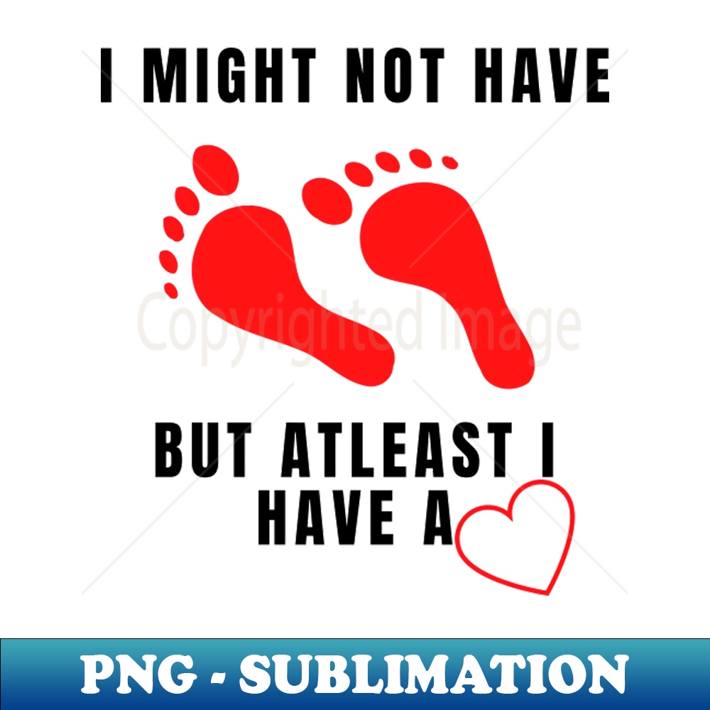 No Foot Big Heart Amputation Prosthetic Leg Disability Wheel | Inspire ...