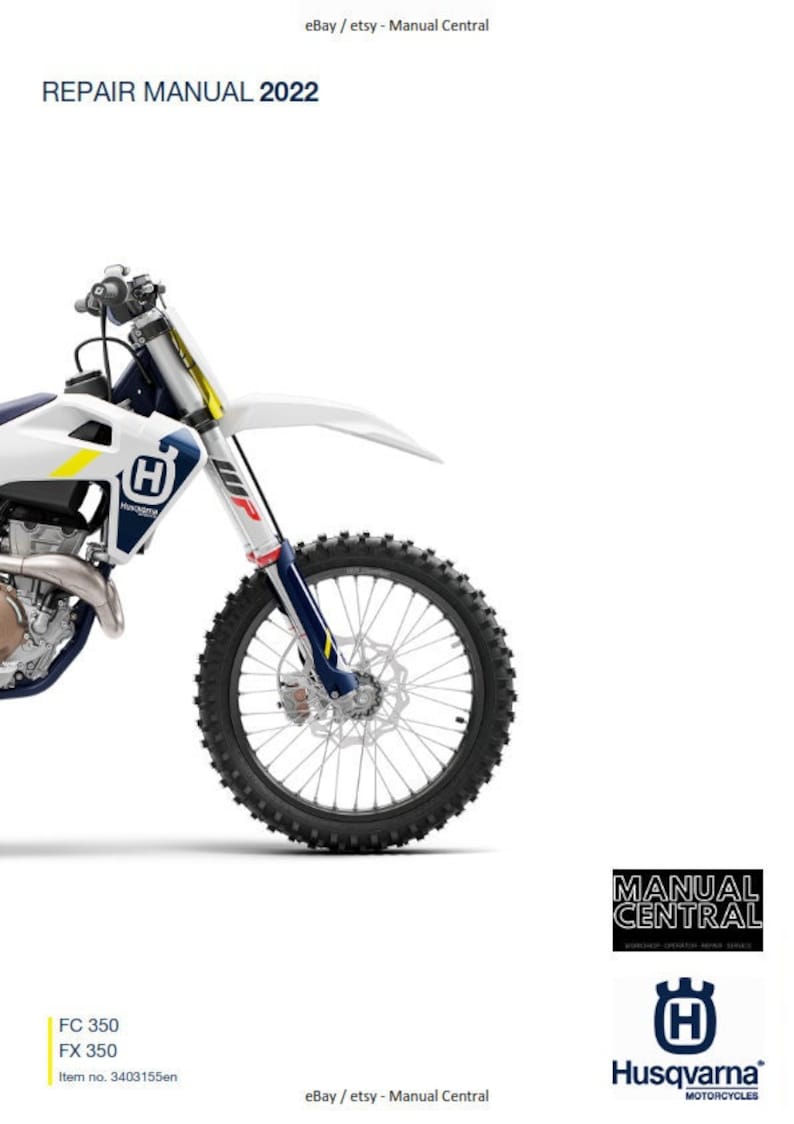 PDF - Husqvarna 2022 FC 350 & FX 350 Service Workshop Repair | Inspire ...