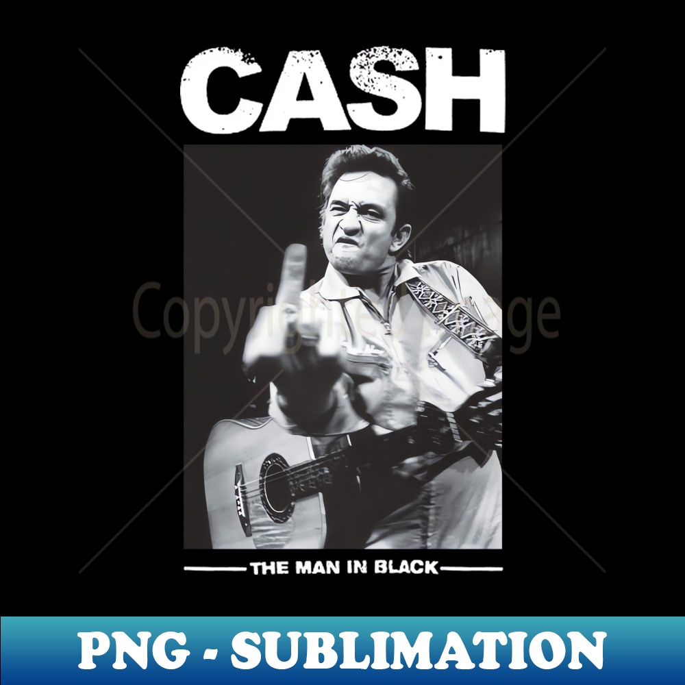 Middle Finger Johnny Cash Vintage - Retro PNG Sublimation D | Inspire ...
