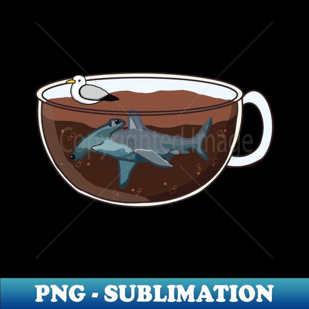 Hammerhead Shark Coffee Jawva - Exclusive Sublimation Digita | Inspire ...