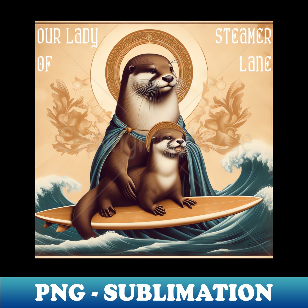 Our Lady of Steamer Lane ottter 841 with pup - Premium Subli | Inspire ...