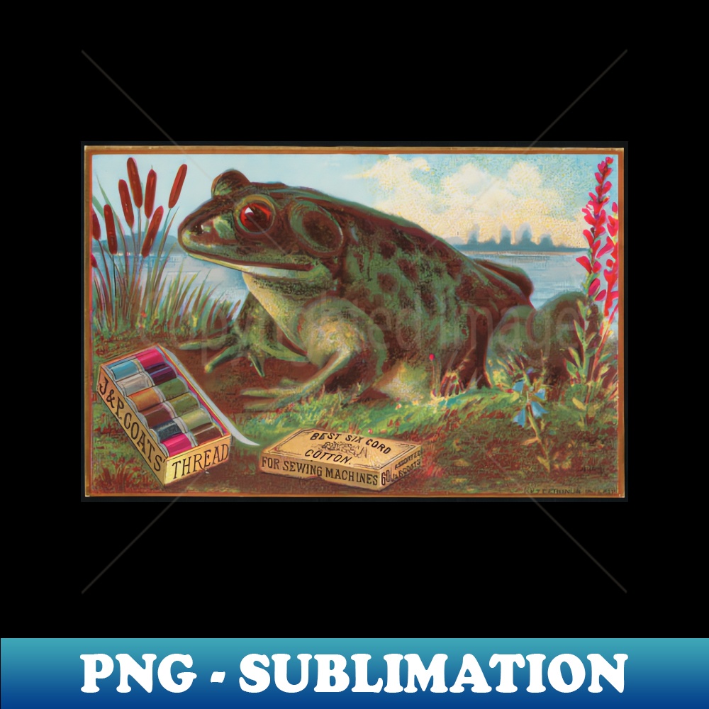 Vintage sewing machine thread advertisement with frog - High | Inspire ...