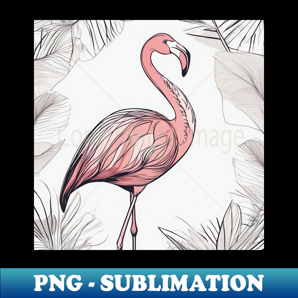 Cool Colorful Flamingo Portrait Graphic - Instant PNG Sublim | Inspire ...