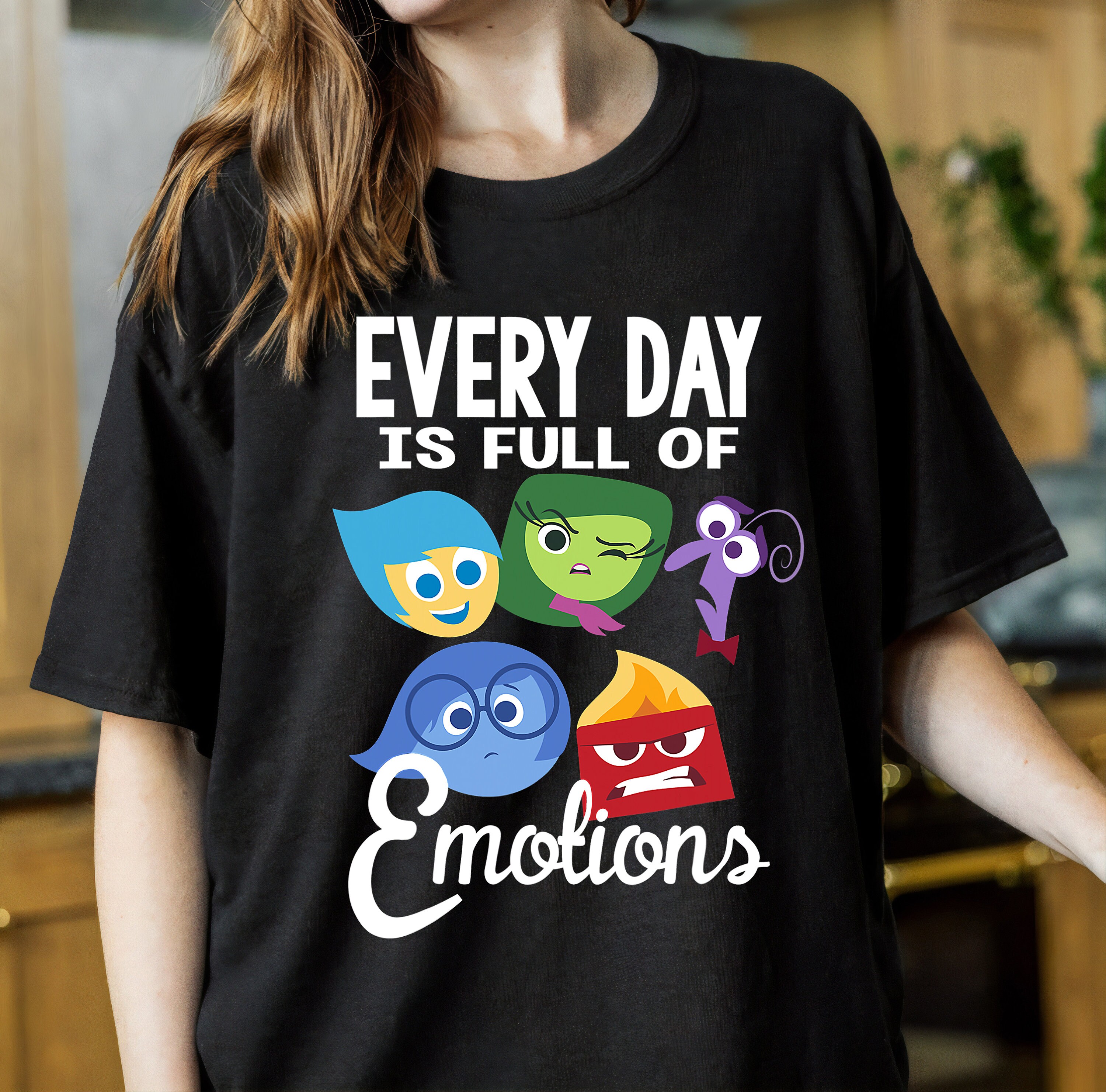 Disney Pixar Inside Out Every Day Emotions TShirt, Joy Disgu - Inspire ...