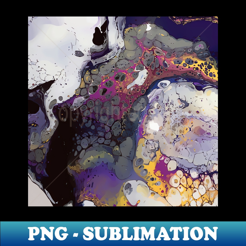 Purple and Yellow Cells Acrylic Organic Textures - WelshDesi | Inspire ...