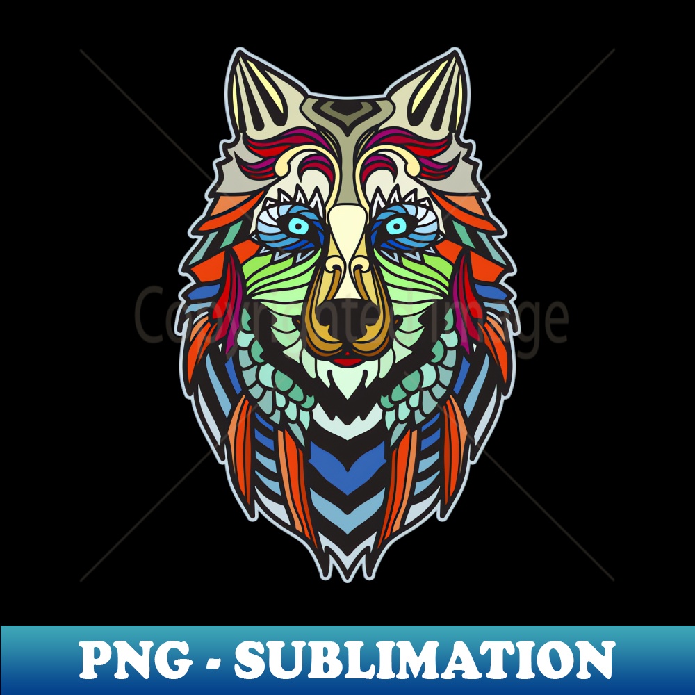 Zentangle inspired colorful wolf Zentangle - PNG Transparent | Inspire ...