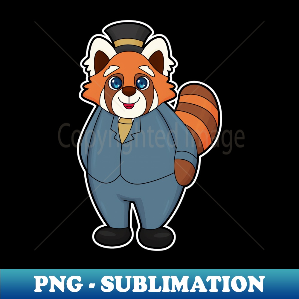 Red Panda as Groom with Hat - Stylish Sublimation Digital Do | Inspire ...