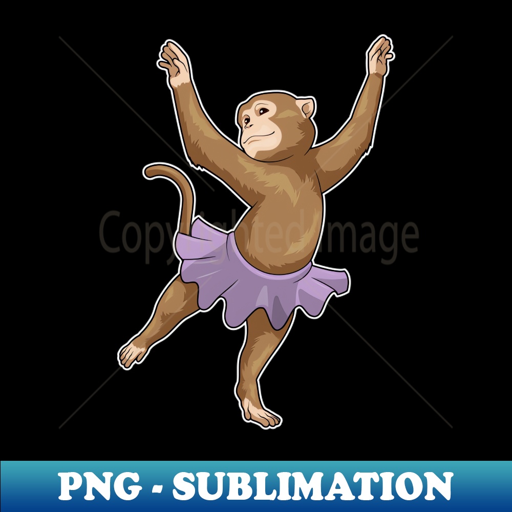 Monkey Ballerina Ballet Dance - PNG Transparent Sublimation | Inspire ...