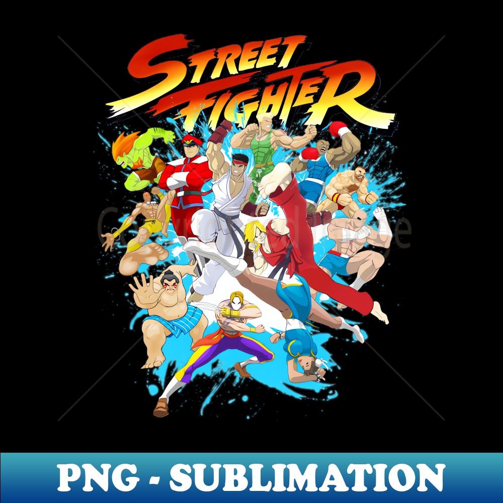 World Warrior Street Fighters - Vintage Sublimation PNG Down | Inspire ...