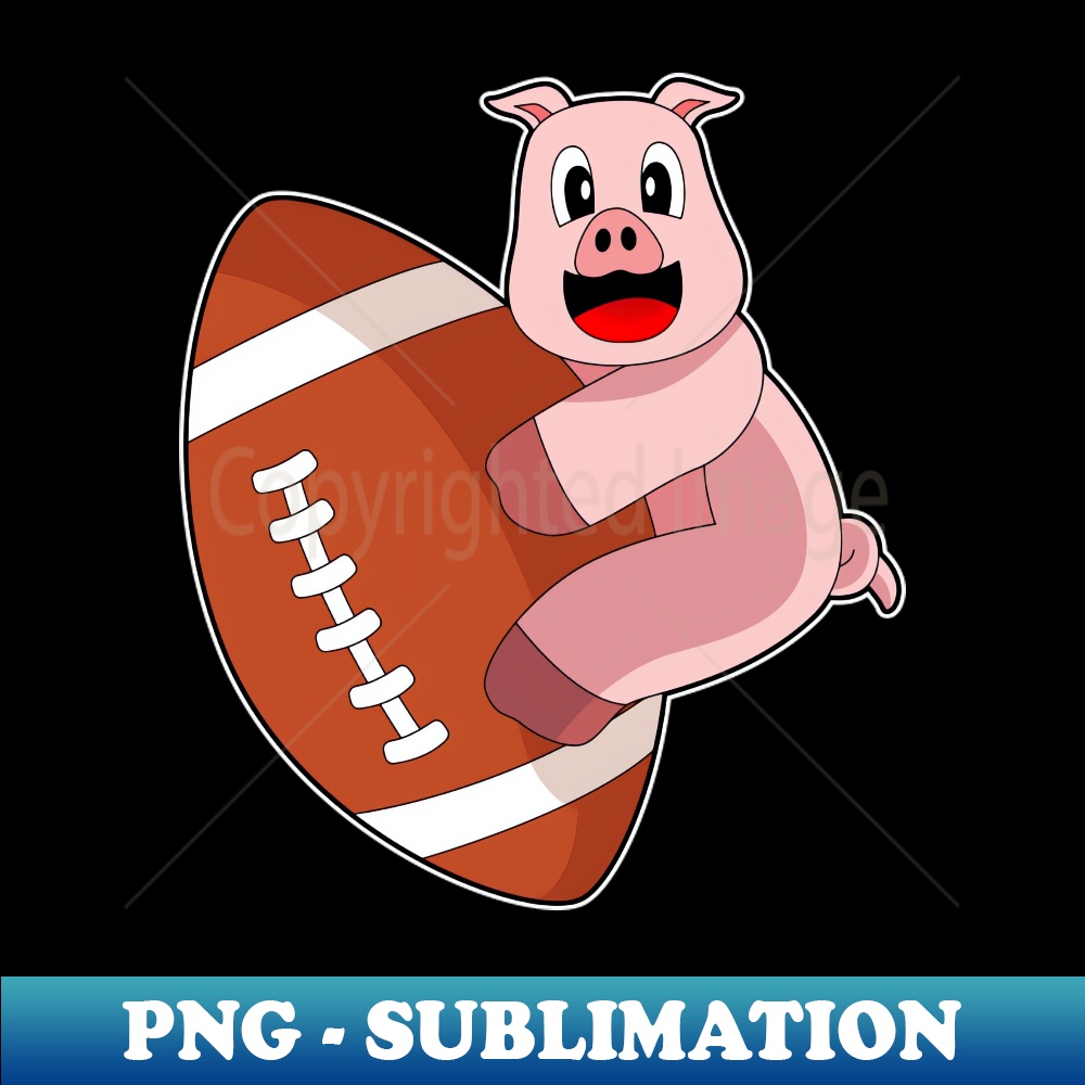 Pig American Football - High-Quality PNG Sublimation Downloa | Inspire ...
