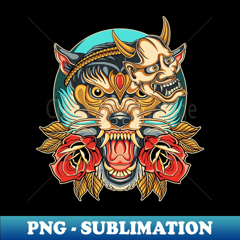 Wolf neo traditional tattoo - Digital Sublimation Download F | Inspire ...