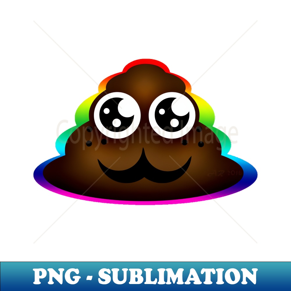 Rainbow Poop Emoji - PNG Transparent Digital Download File f | Inspire ...