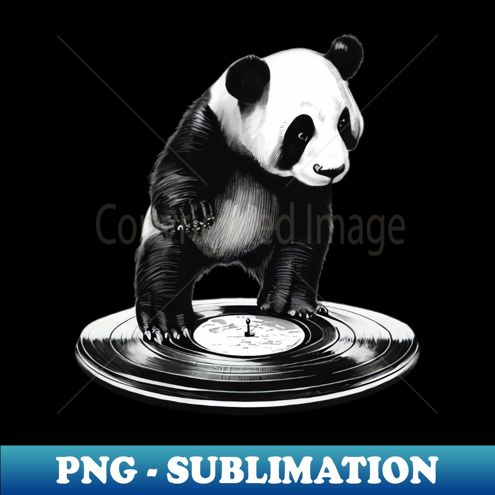 Panda Bear Standing On Vinyl Record - Premium PNG Sublimatio | Inspire ...