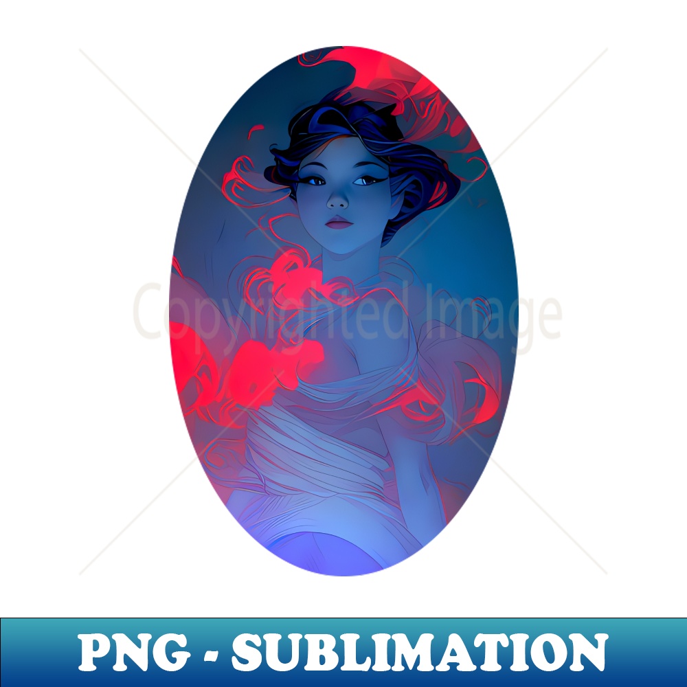 Portrait of Neon Pink Anime Style Girl - High-Resolution PNG - Inspire ...