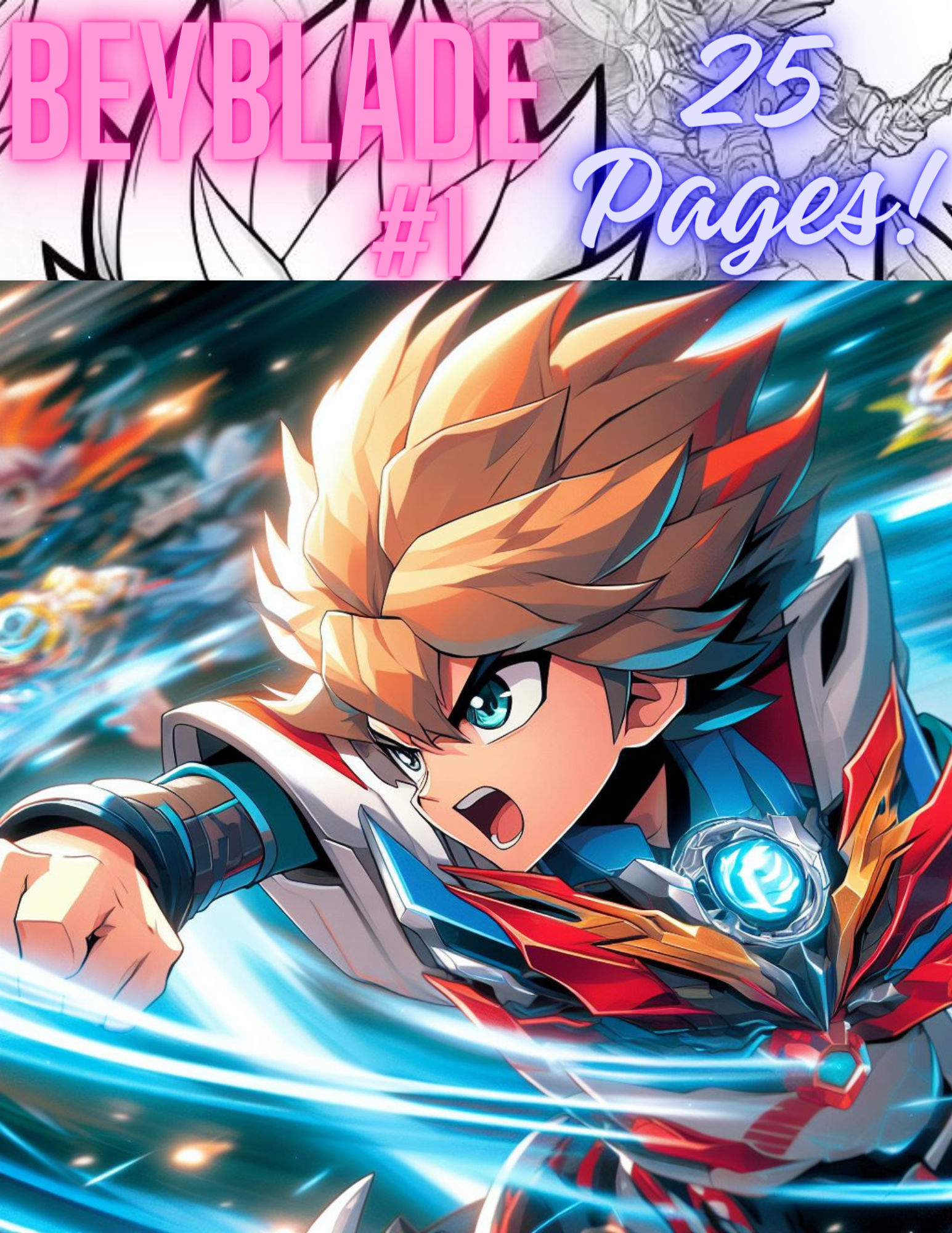Coloring Book Beyblade: Easy to Color, 25 Fun and Adorable | Inspire Uplift